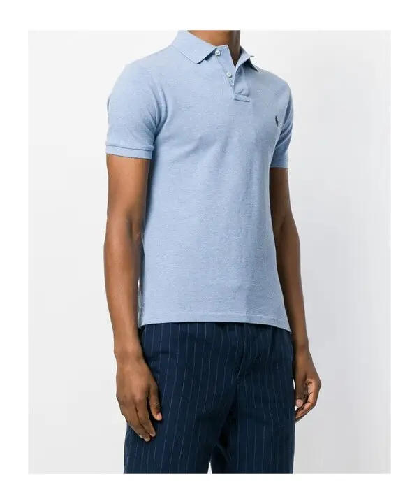 Polo Ralph Lauren Logo Embroidered Polo Shirt - Blue