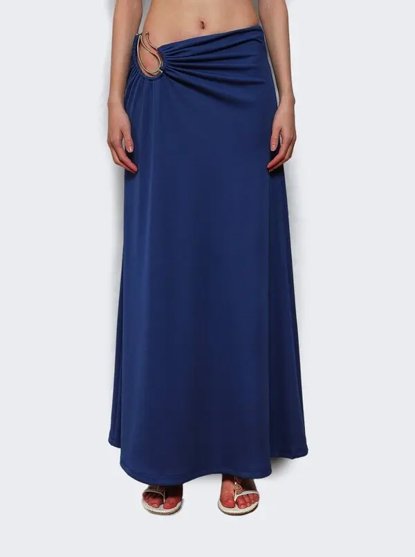 Christopher Esber Ruched Ring-detail Maxi Skirt