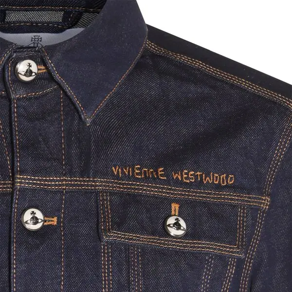 VIVIENNE WESTWOOD Logo Embroidered Denim Jacket
