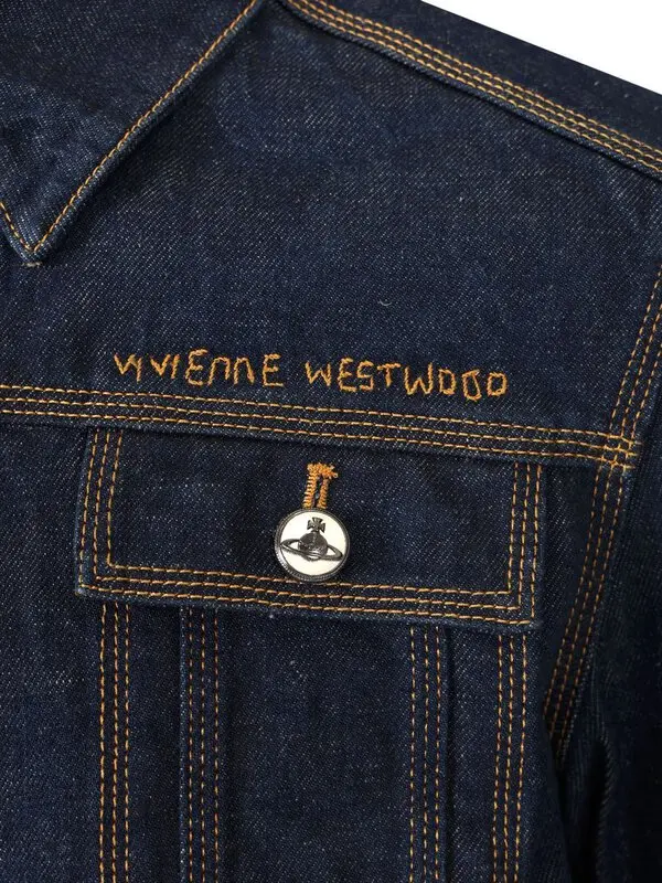 VIVIENNE WESTWOOD Logo Embroidered Denim Jacket
