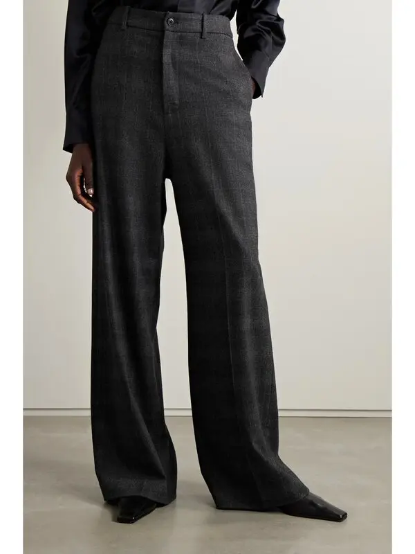 NILI LOTAN Johan Cotton-twill Wide-leg Pants - Black