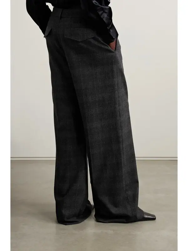 NILI LOTAN Johan Cotton-twill Wide-leg Pants - Black