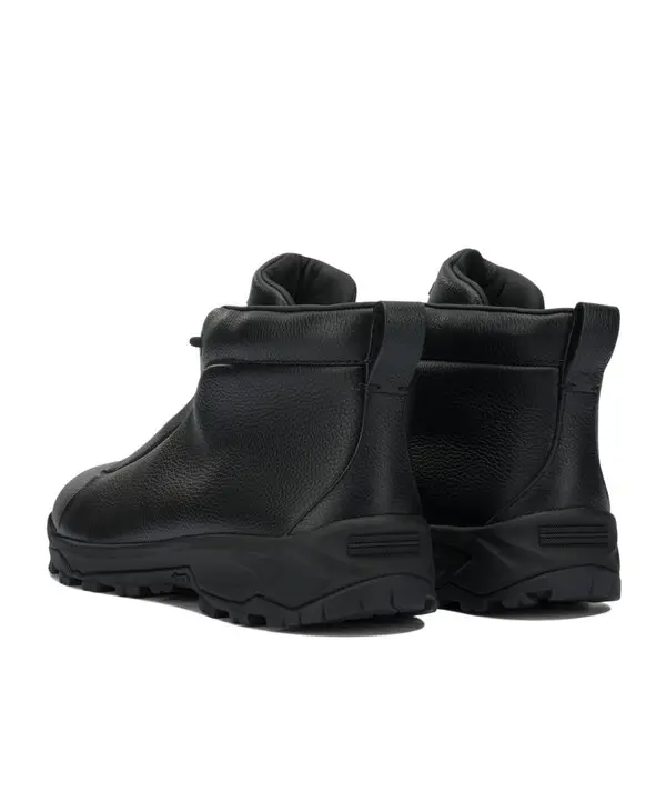 Zegna Logo Embossed Ankle Boots With Drawstring And Pull Tab - Black