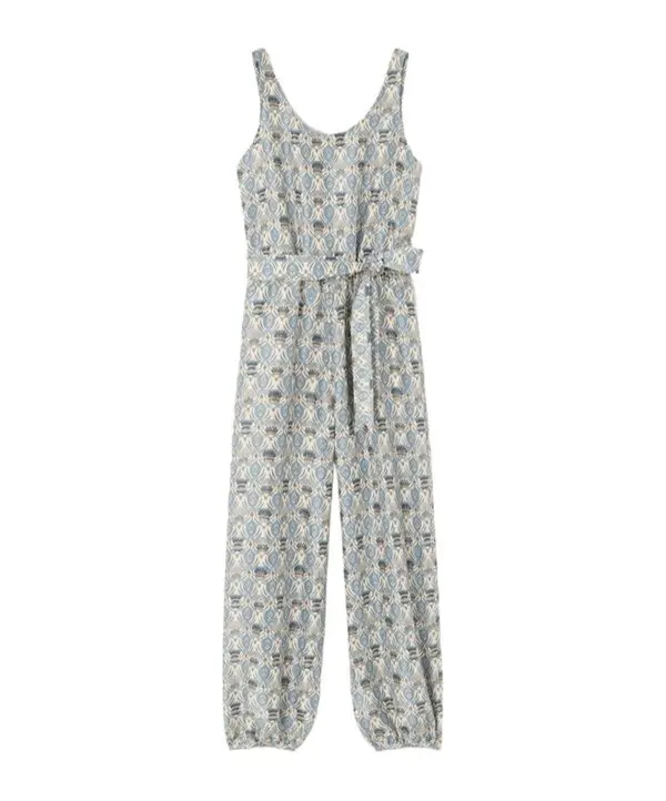 Loro Piana Nadia Jumpsuit - Chalk/deep Lagoon Water