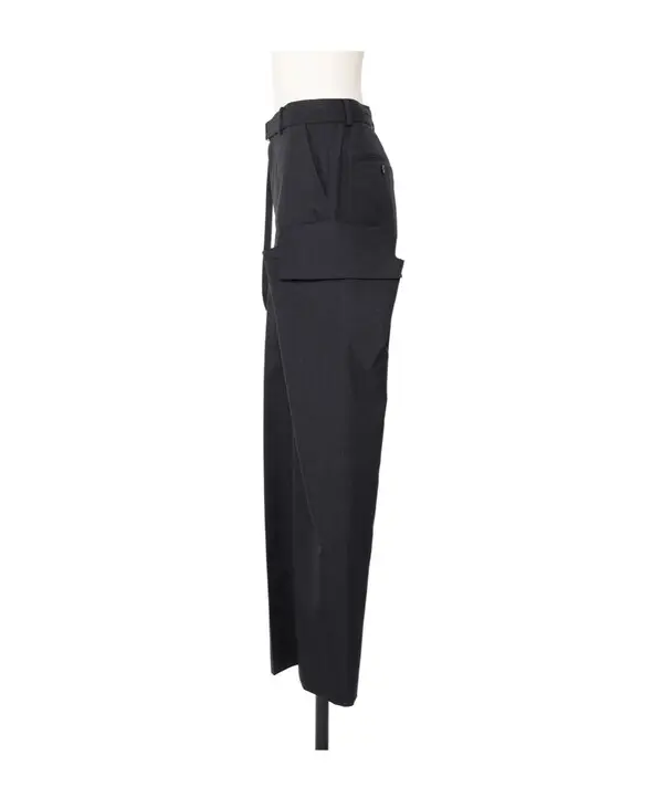 Sacai Belted Cargo Pockets Trousers - Black