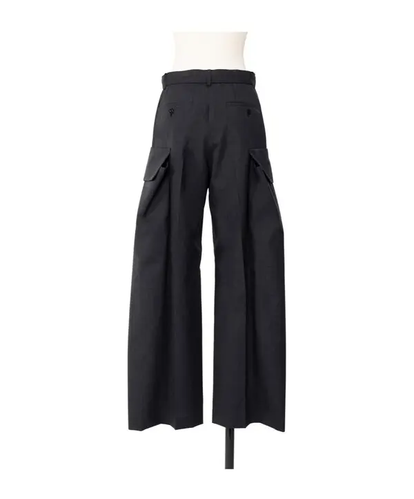 Sacai Belted Cargo Pockets Trousers - Black