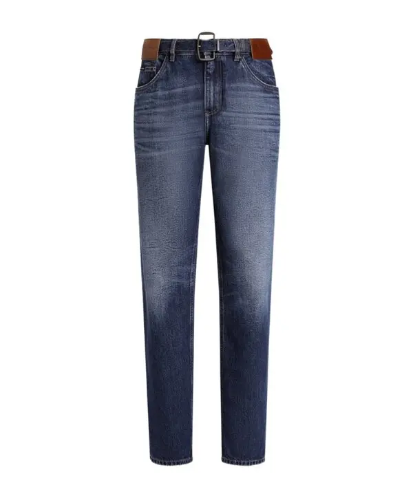 Dolce & Gabbana Belted Jeans - Denim Blue