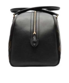 Burberry Logo Patch Checked Tote Bag