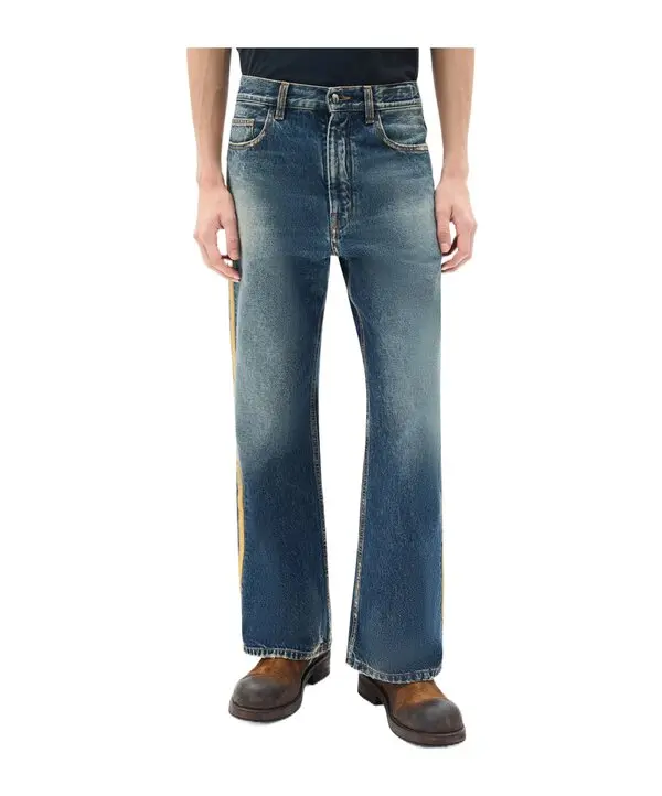 ANN DEMEULEMEESTER Alarik Stonewashed Stripe Trousers