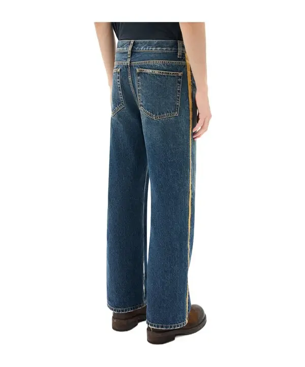 ANN DEMEULEMEESTER Alarik Stonewashed Stripe Trousers