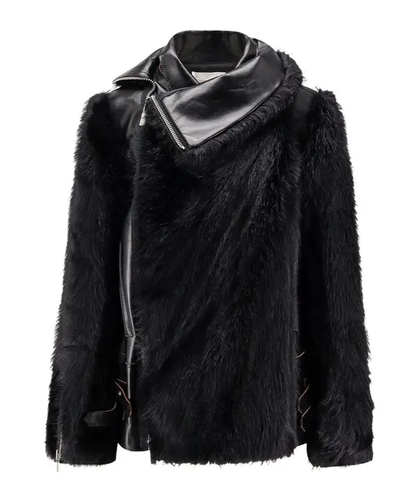 Sacai Zipped Panelled Jacket - Black