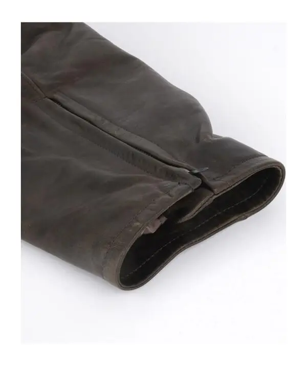 LEMAIRE Zip-up Leather Biker Jacket