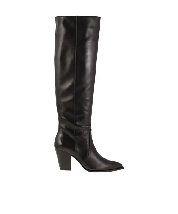 STUART WEITZMAN Round Toe Zip Up Block Heel Boots