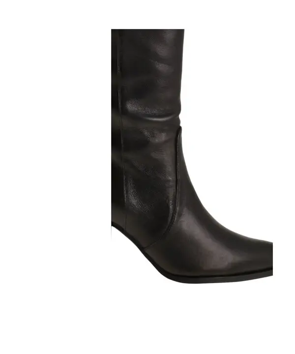 STUART WEITZMAN Round Toe Zip Up Block Heel Boots