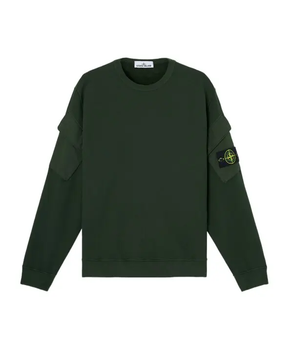 Stone Island Logo Patch Crewneck Sweatshirt