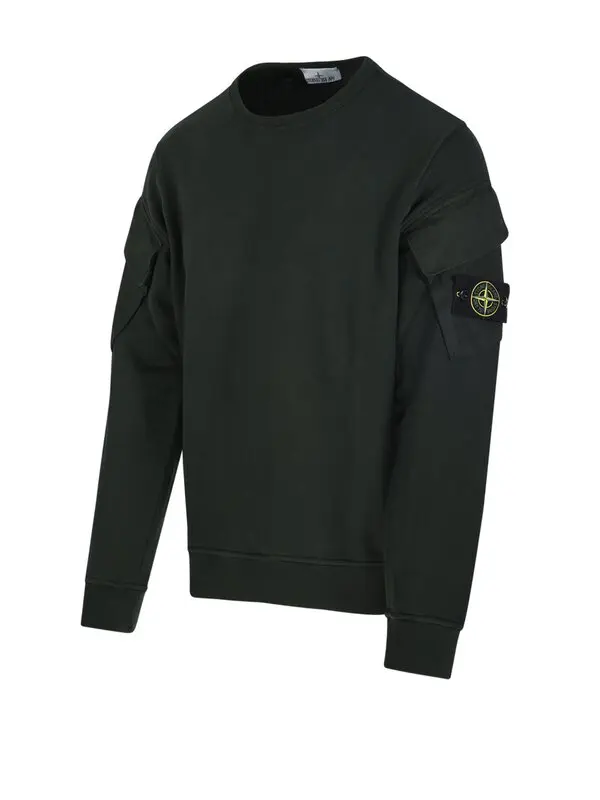 Stone Island Logo Patch Crewneck Sweatshirt - No