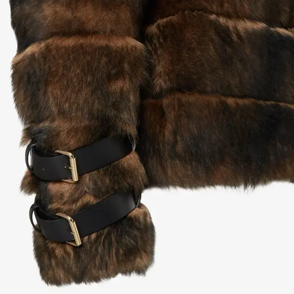 Fendi Zip-up Jacket With Buckle Detail - Brown