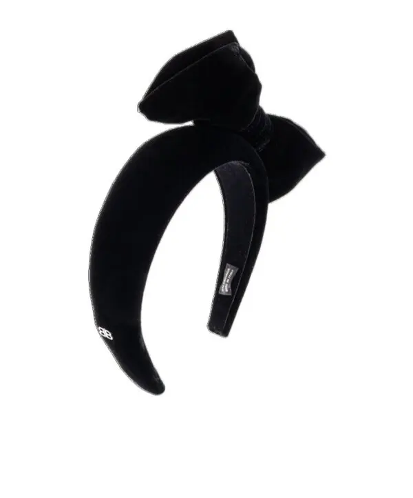 Balenciaga Decorative Bow Detailed Headband - Black