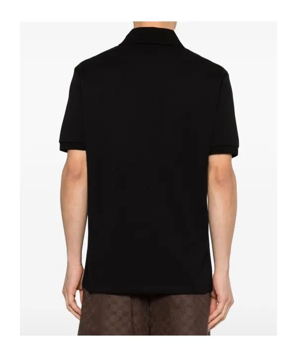 Gucci Stretch Piqué Polo Shirt - Black
