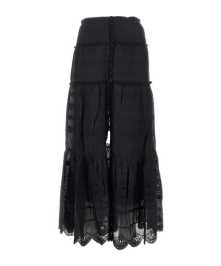 Isabel Marant Étoile Paoline Floral Lace Maxi Skirt - Black