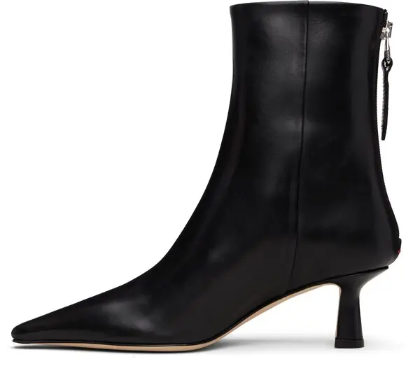 AeydĒ Rowan Ankle Boots With Pointed Toe And Zip Up Closure - Black