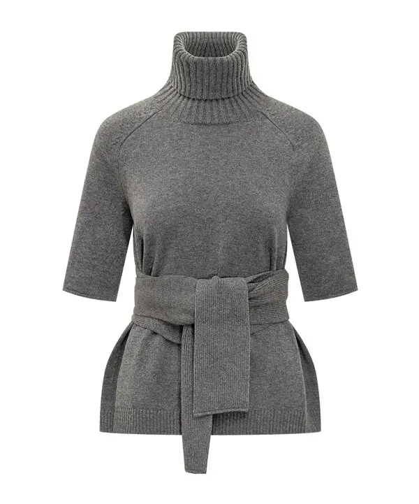 LANVIN Cut Out Detailed Roll Neck Knitted Top