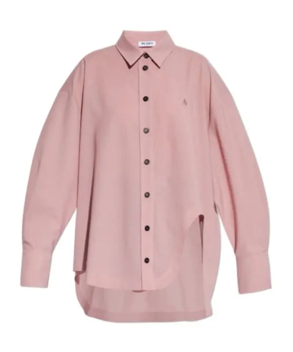 Attico Logo Embroidered Shirt - Pink