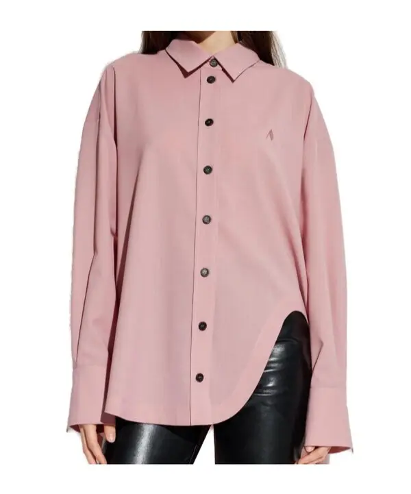 Attico Logo Embroidered Shirt - Pink