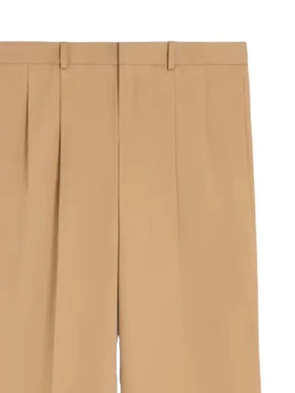 Celine Pleated Cotton Canvas Trousers - No
