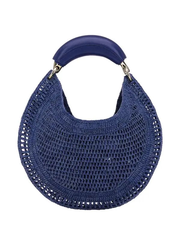 Chloé Summer Banana Woven Top Handle Bag - Blue