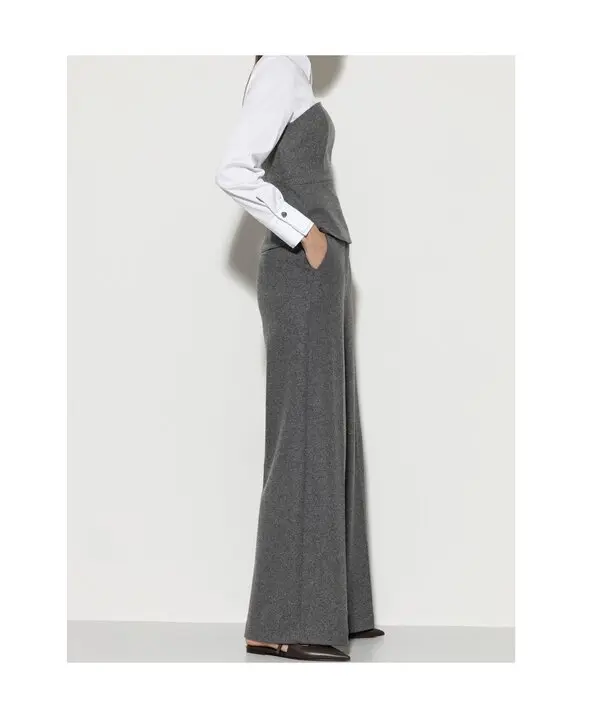 LUISA CERANO Belted Loop Casual Pants - Dark Gray