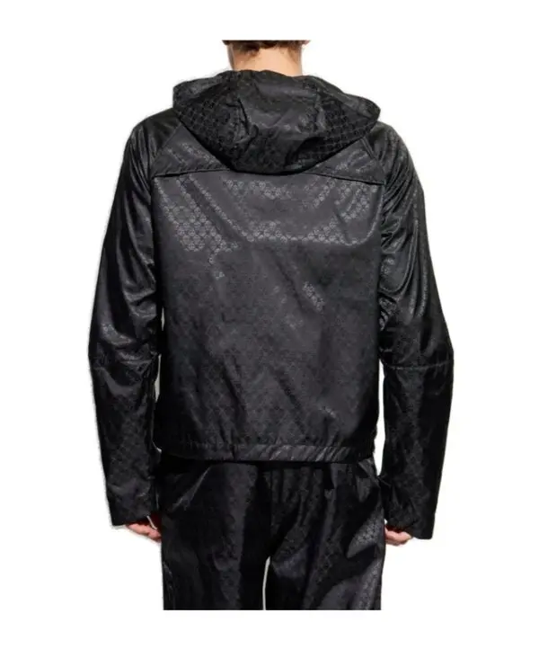 Alexander McQueen Allover Skull Jacquard Hooded Jacket