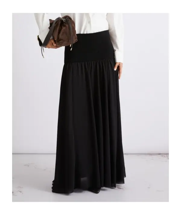 Marella Flared Georgette Skirt