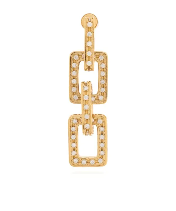 Marni Crystal Embellished Link Drop Earrings