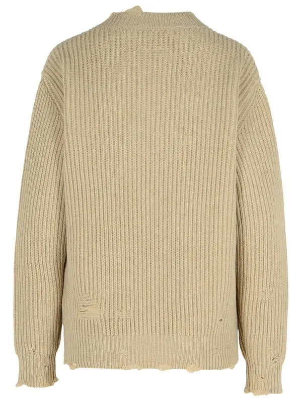 MAISON MARGIELA Distressed V-neck Jumper