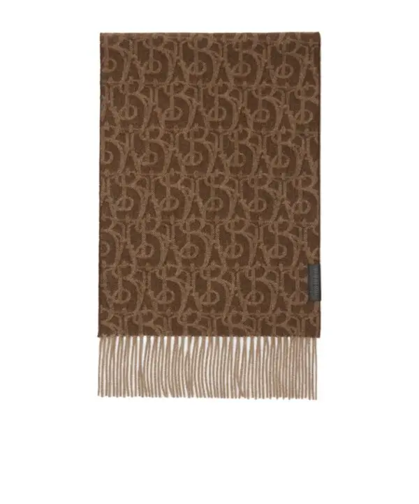Burberry B Charm Fringed-edge Scarf