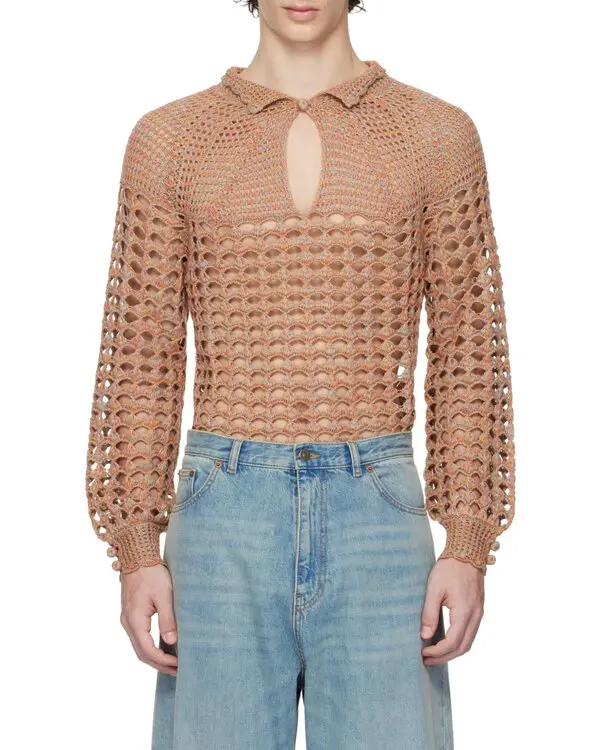 Valentino Garavani Crochet High Neck Jumper