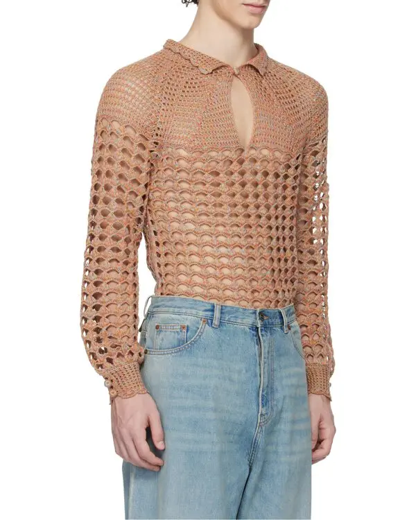 Valentino Garavani Crochet High Neck Jumper
