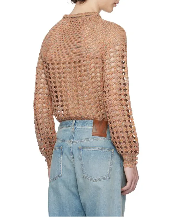 Valentino Garavani Crochet High Neck Jumper