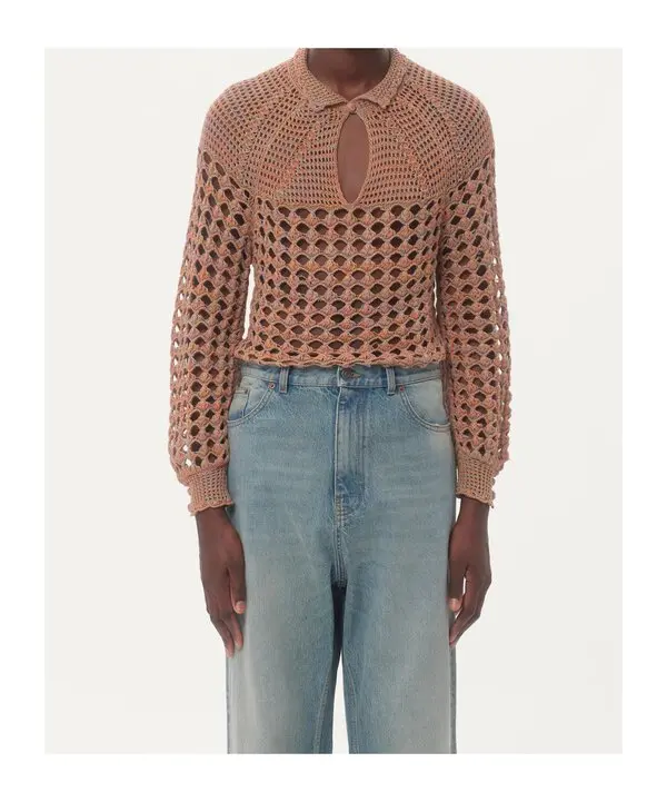 Valentino Garavani Crochet High Neck Jumper