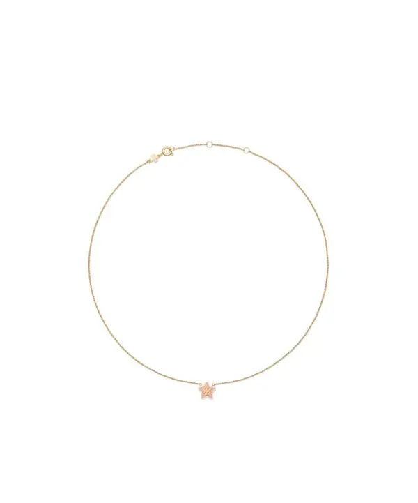 Tory Burch Forget Me Not Star-pendant Necklace - Tory Gold / Pink Snow