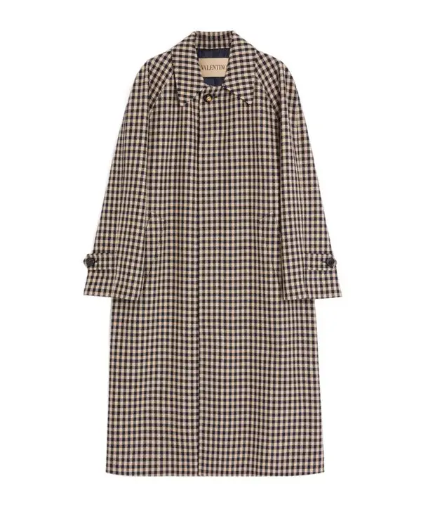 Valentino Garavani Checked Single-breasted Coat
