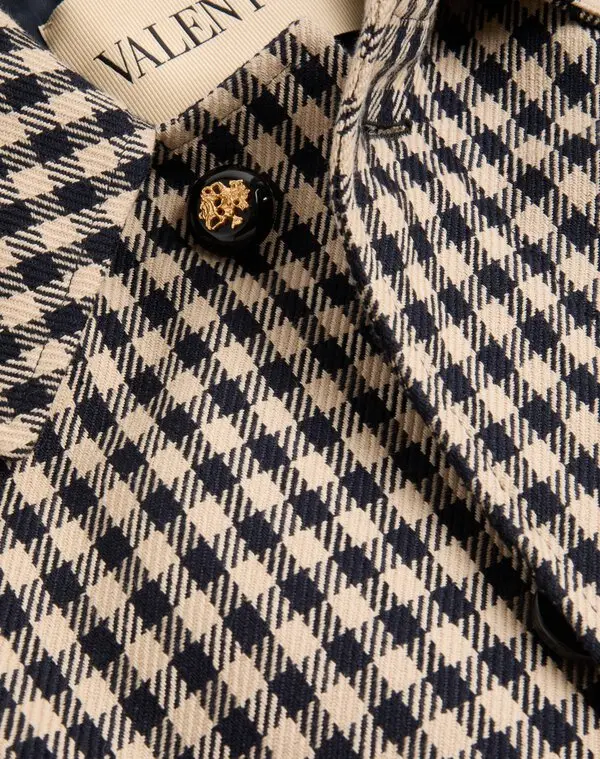 Valentino Garavani Checked Single-breasted Coat
