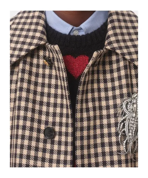 Valentino Garavani Checked Single-breasted Coat