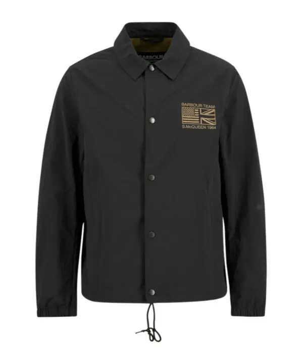 Barbour Casual Jacket With Stud Front Fastening And Drawcord Hem - No