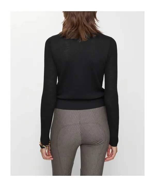 Burberry Embroidered Turtleneck Jumper - Black