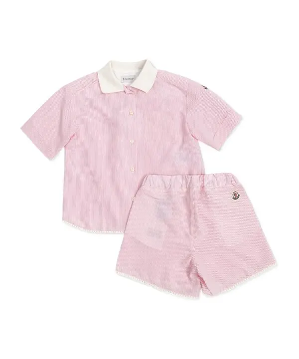 Moncler Striped Shirt And Shorts Set