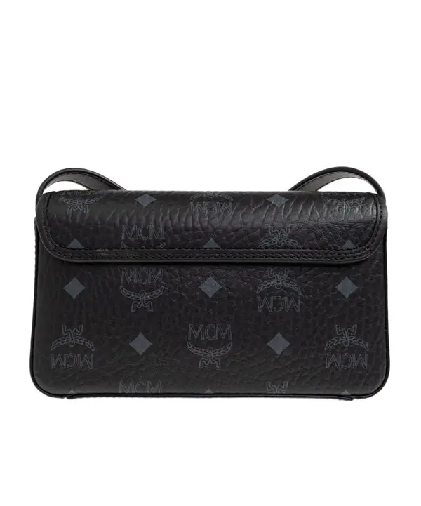 Mcm Monogram Embossed Flap Shoulder Bag