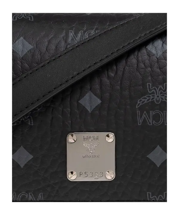Mcm Monogram Embossed Flap Shoulder Bag