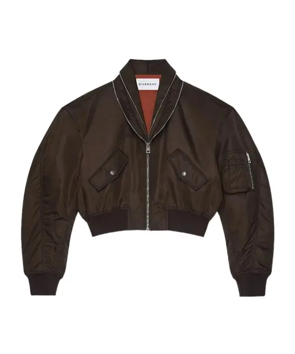 Givenchy Zip-up Shawl Collar Bomber Jacket - Black